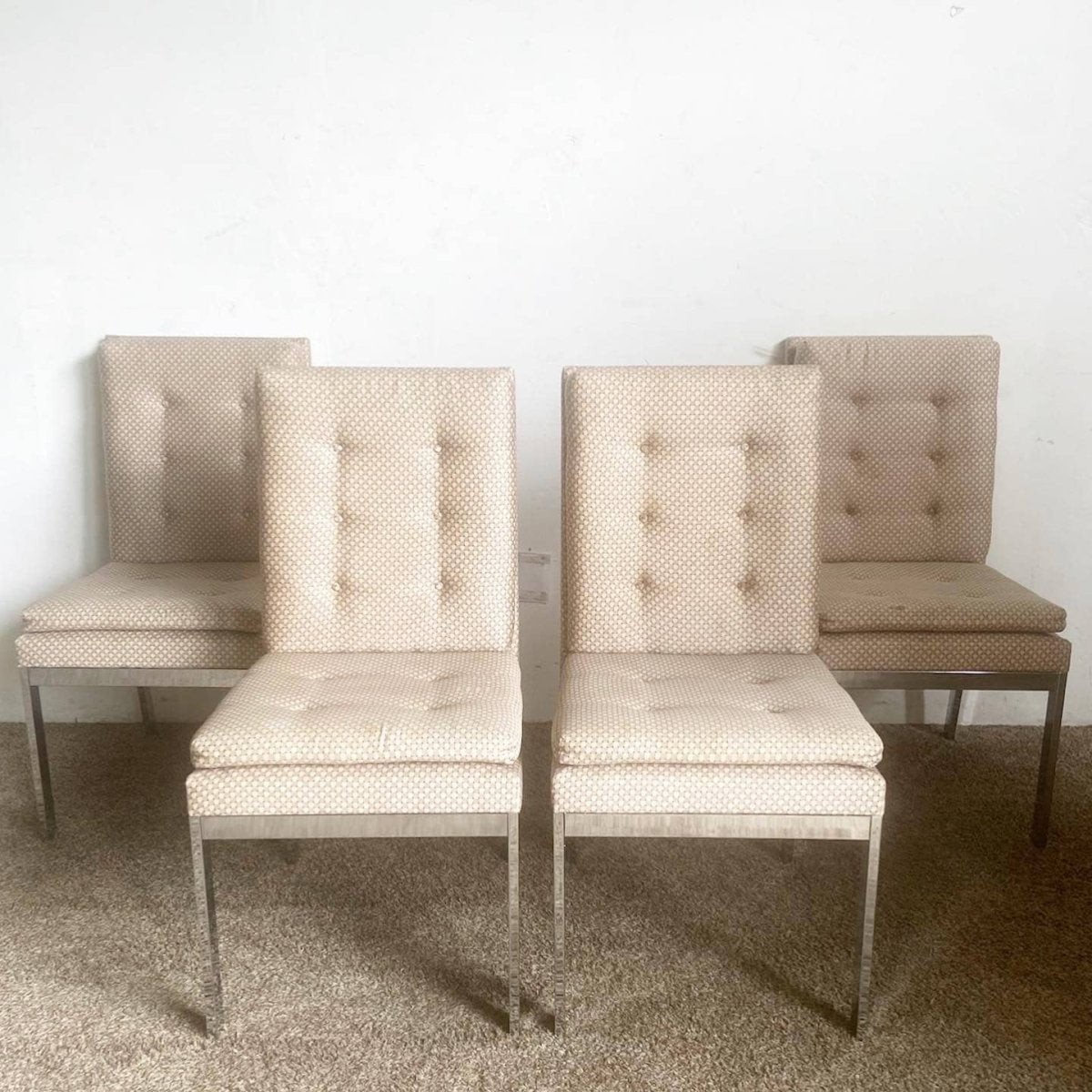 DIA Chrome Tufted Chairs – Dolphin & Flamingo