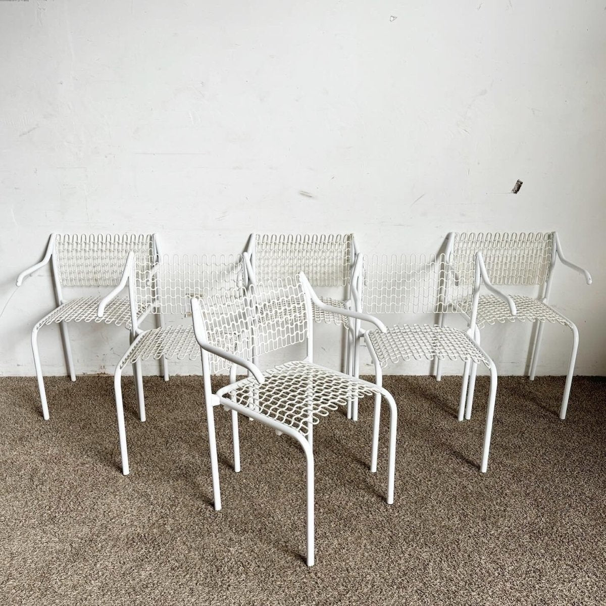 Mid Century Modern White Sof-Tech Dining Chairs – Dolphin & Flamingo